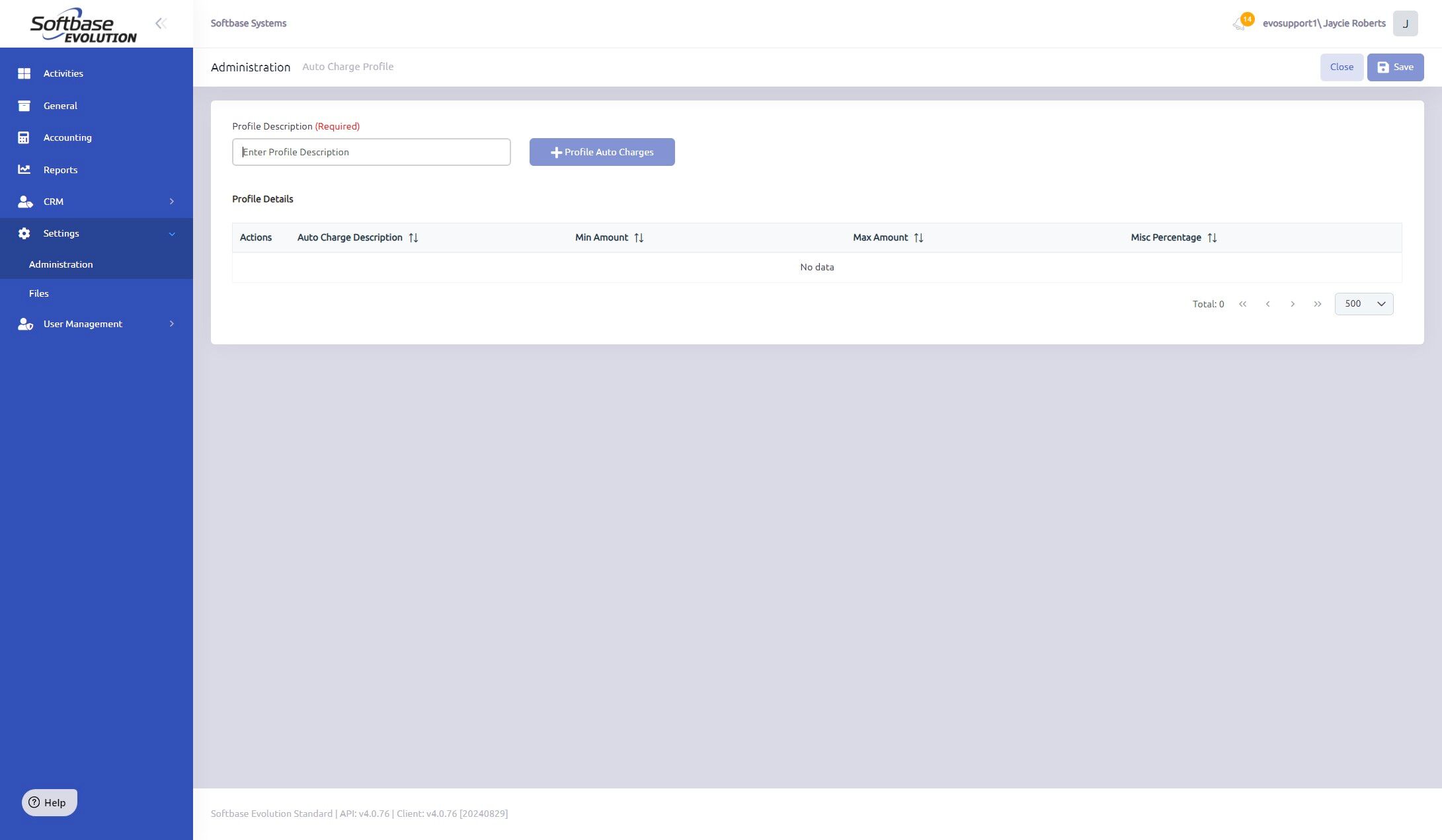 Creating Auto Charge Profiles and Applying to Customer Record