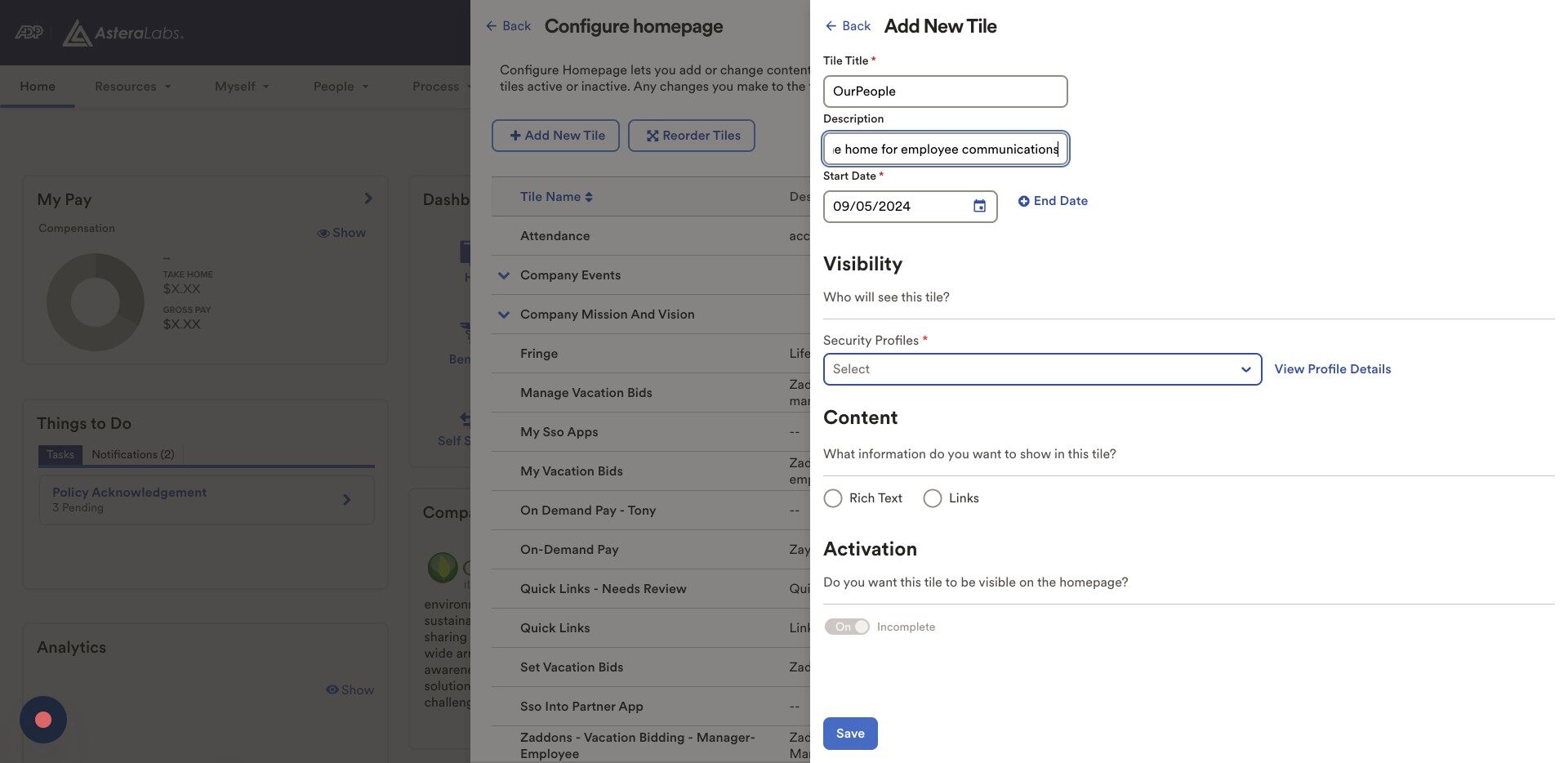 ADP Workforce Now - How to add a badge guide – OurPeople