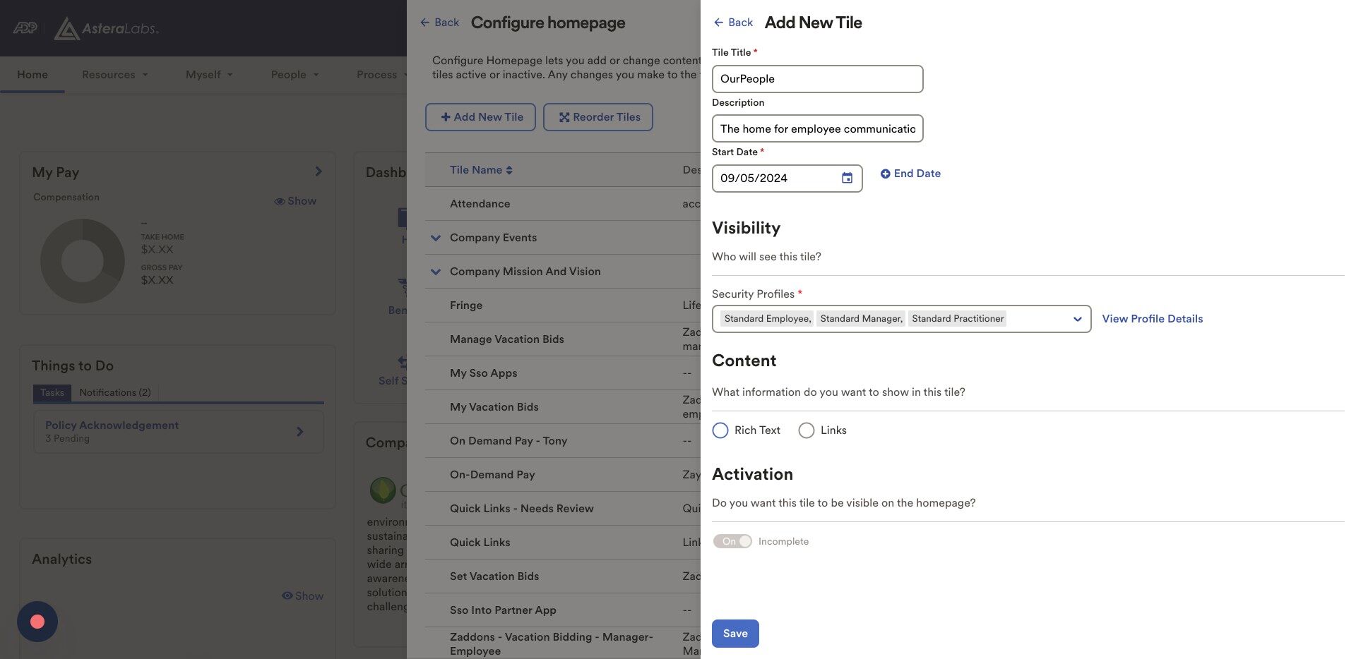 ADP Workforce Now - How to add a badge guide – OurPeople