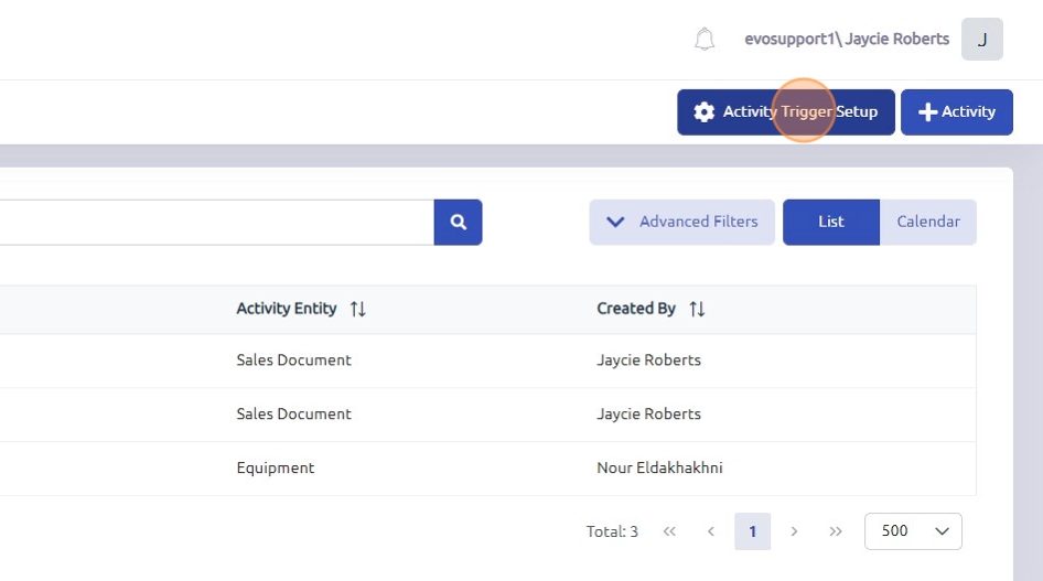 Setting up Activity Triggers Setting up Activity Triggers
