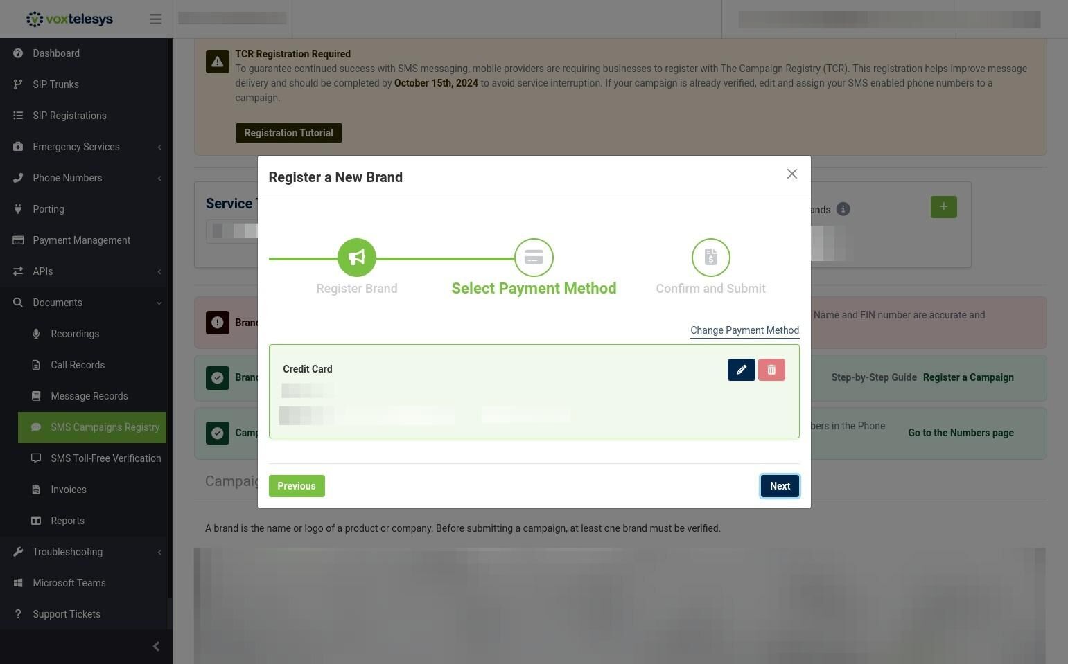 The Campaign Registry | Voxtelesys