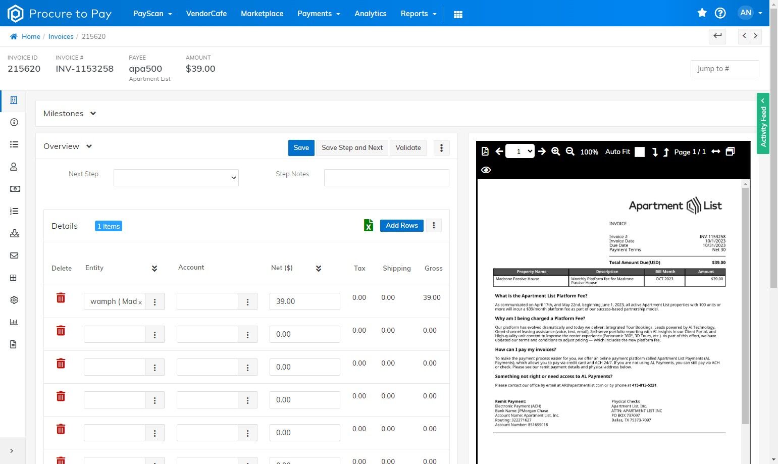 Complete an Invoice in Yardi Procure to Pay (P2P) – Thrive Communities