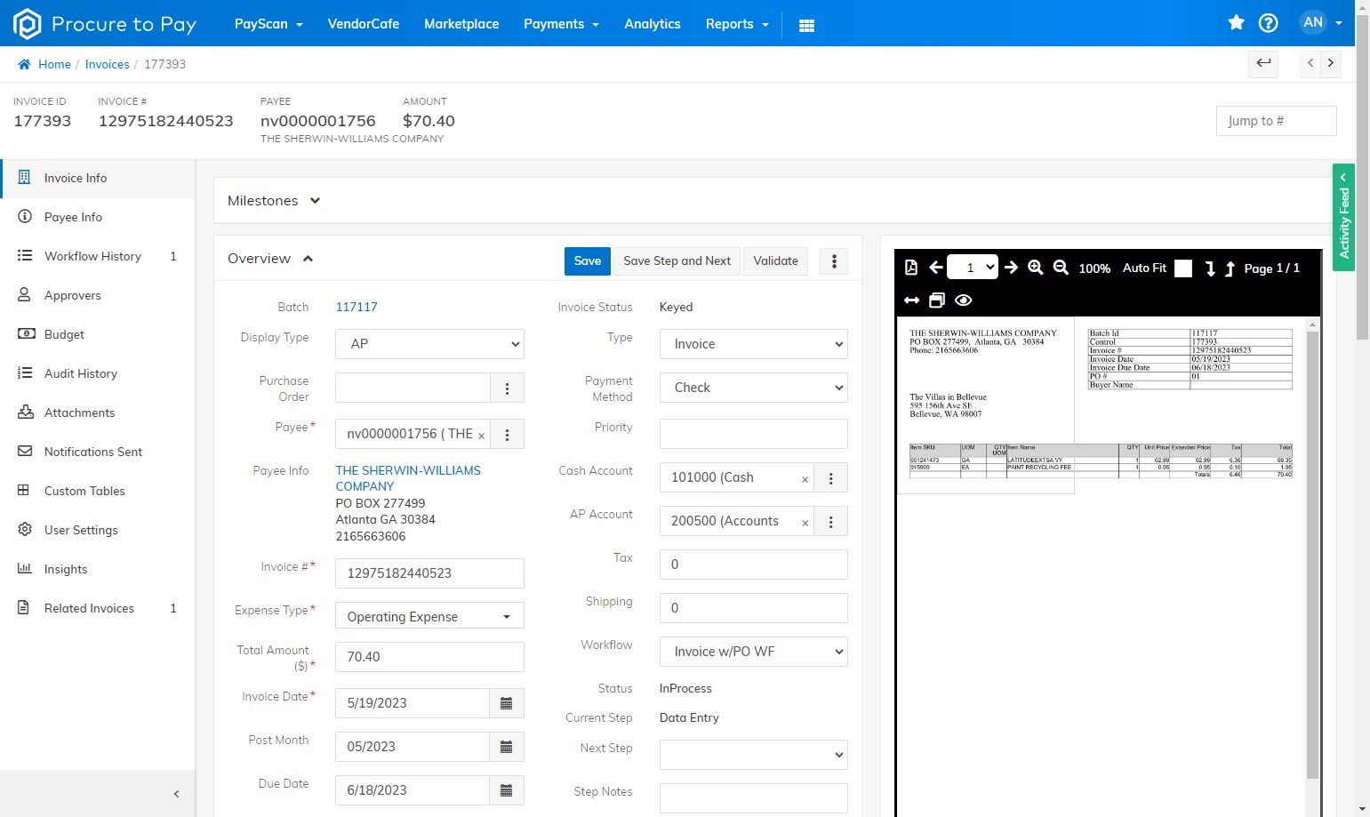Processing a Credit Memo in P2P – Thrive Communities