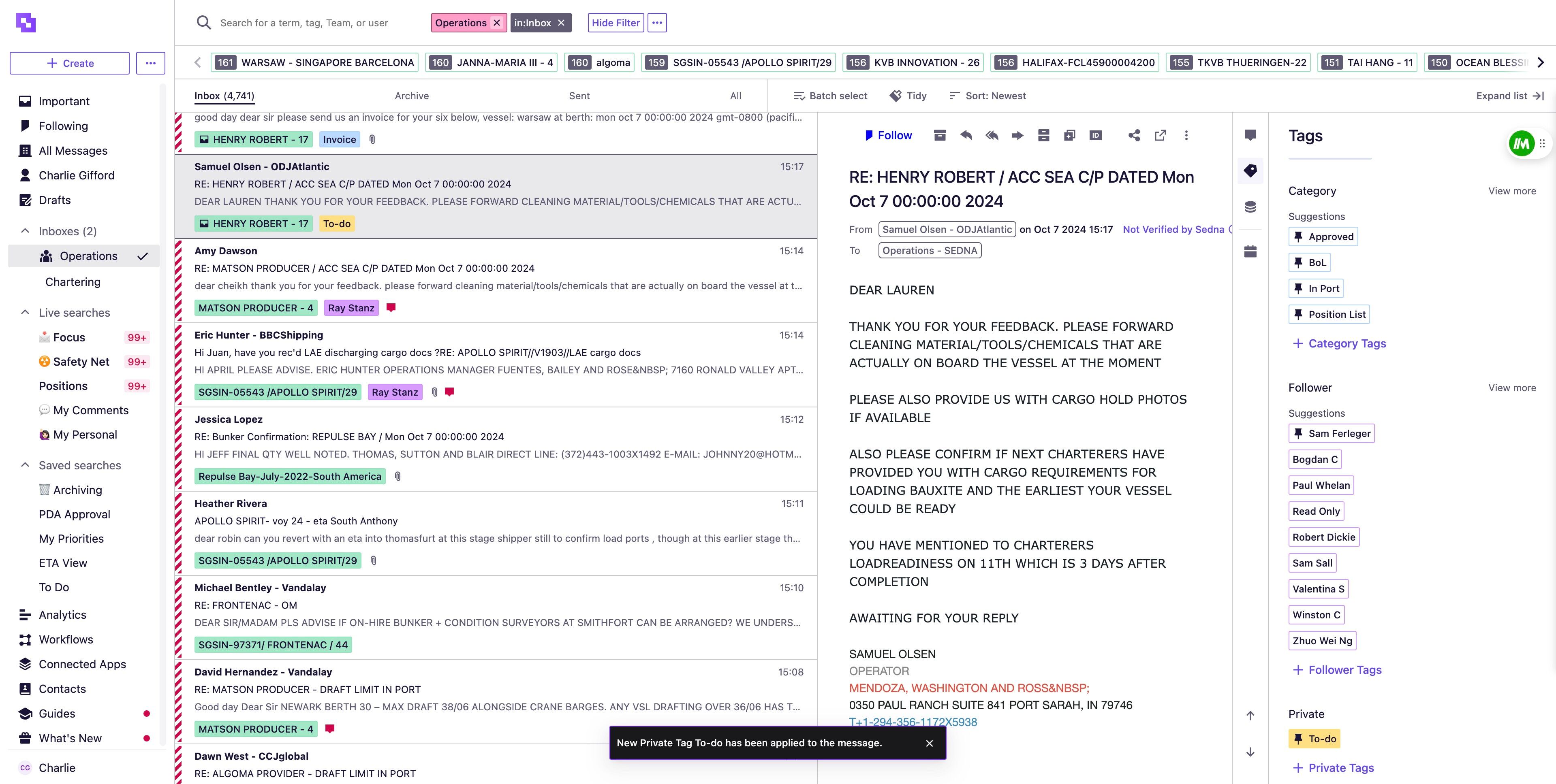 Creating a private To-Do list – Sedna Help Centre