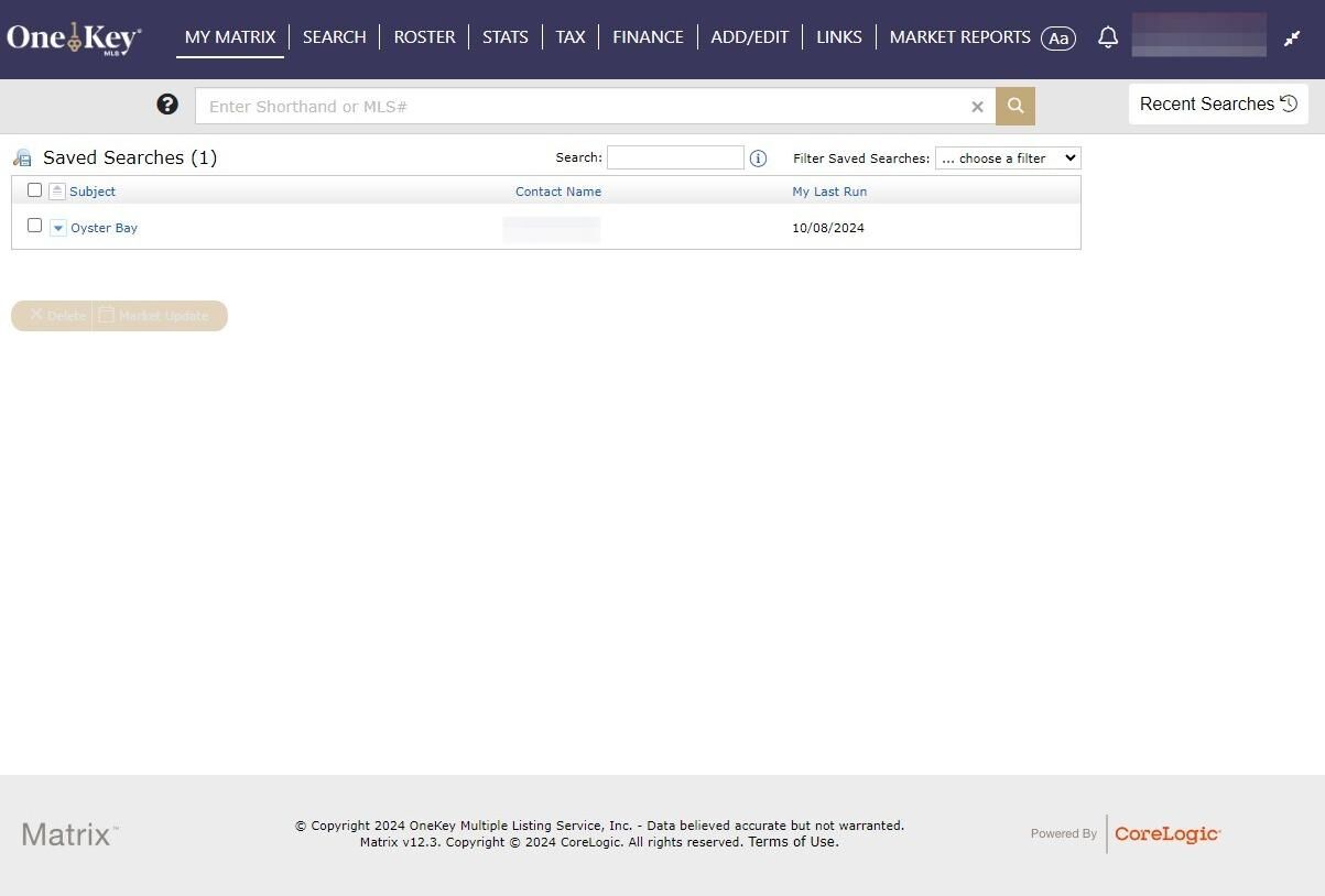 Accessing and Updating a Saved Search to an Auto Email in Matrix ...
