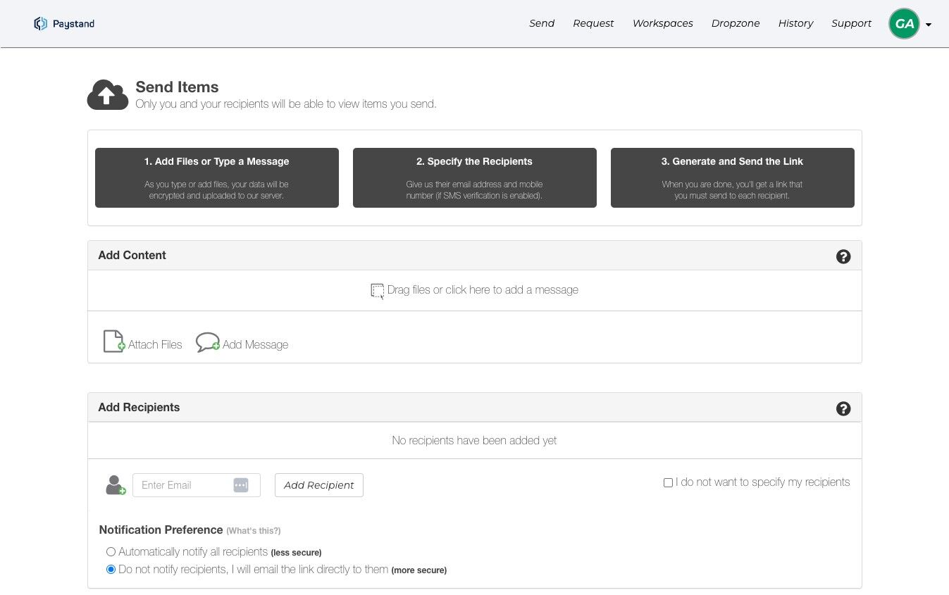 Sending Sensitive Information Securely – Paystand Help Center
