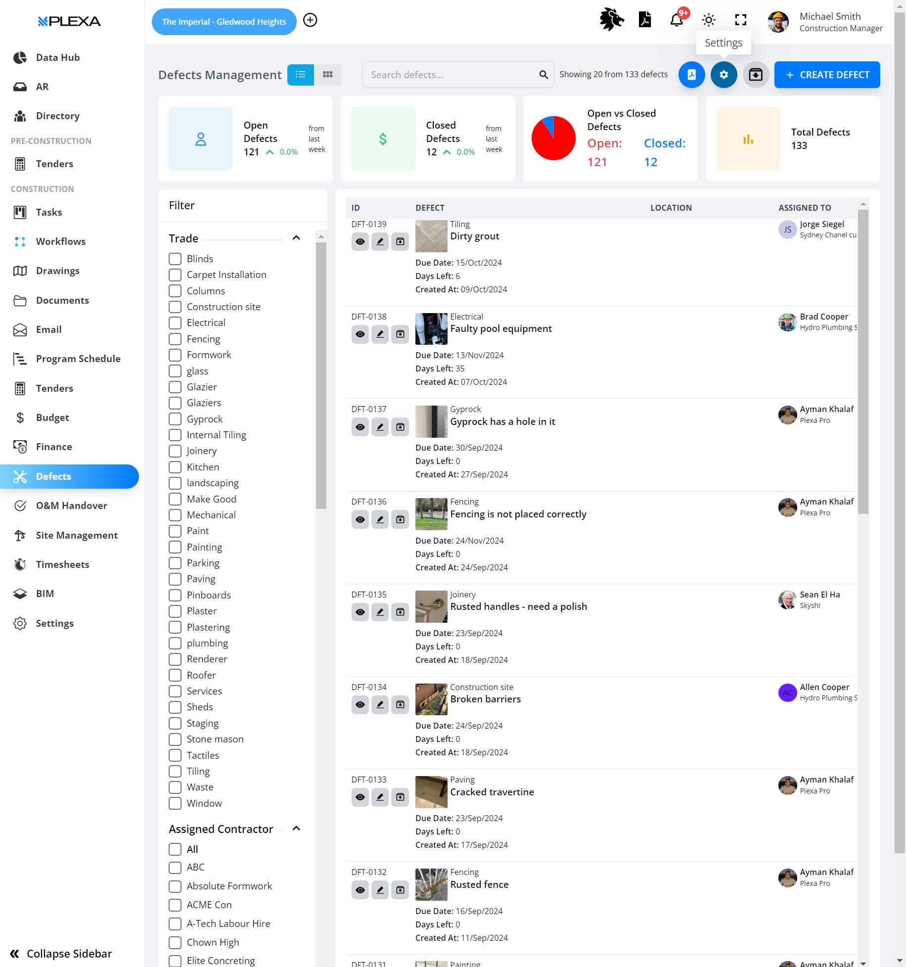 Email reminders for Defects - Plexa Pro Knowledge Base