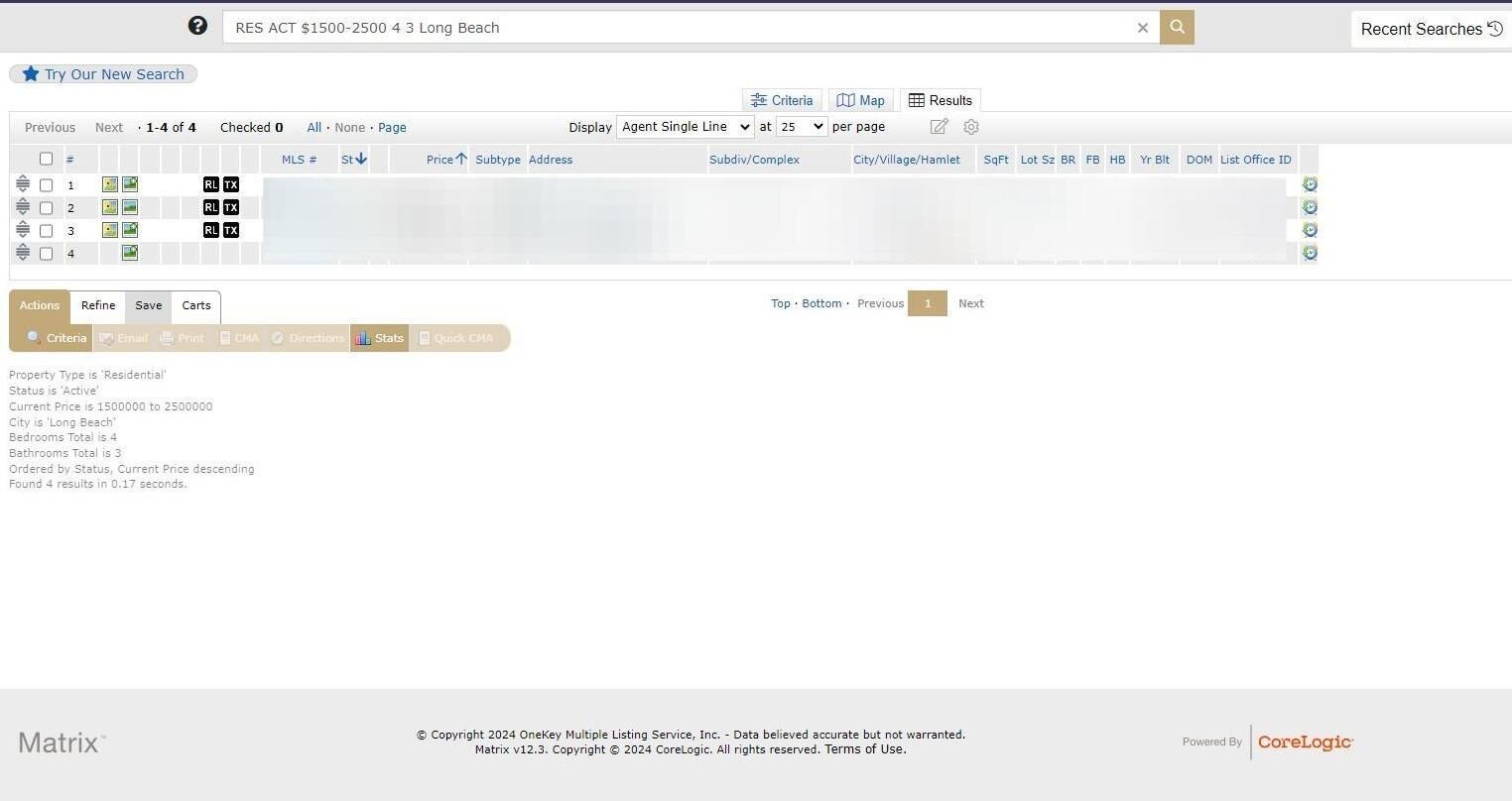 Saving a search in Matrix – OneKey® MLS Support Center