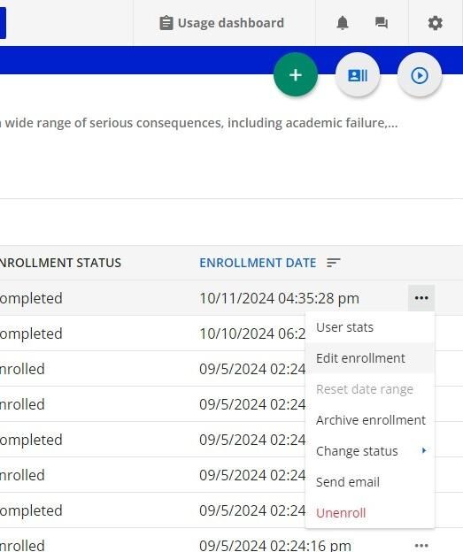 Adding, Removing, or Extending a Course Deadline for a Specific Learner ...