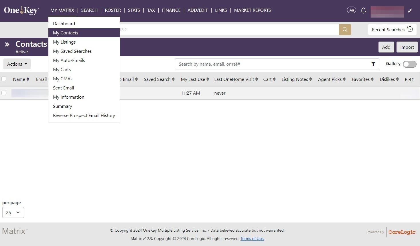 Importing Contacts in Matrix – OneKey® MLS Support Center