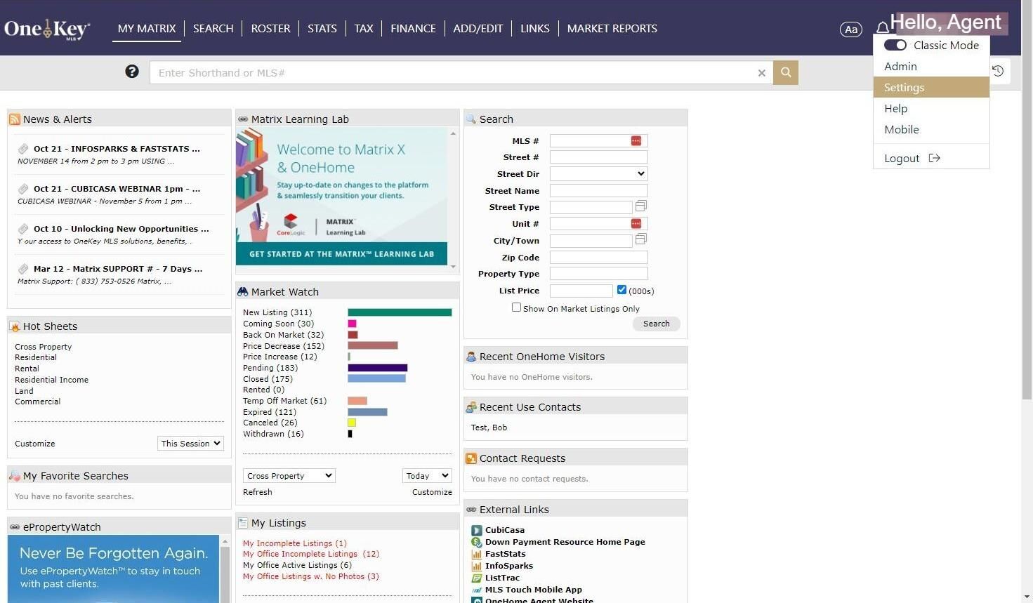 Setting up Teams in Matrix – OneKey® MLS Support Center