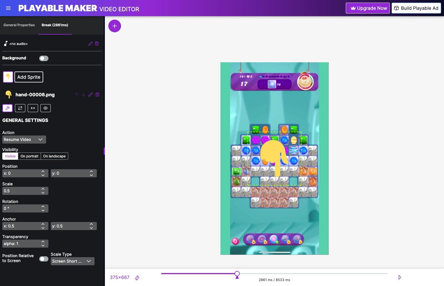 5. Using Sprites and Adjusting General Settings in Playable Ads ...