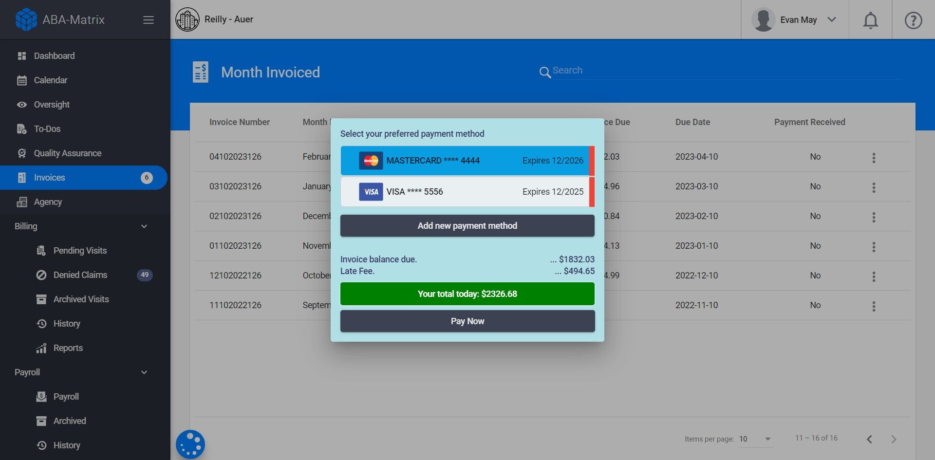 Cómo pagar Invoices - ABA Matrix Knowledge Desk