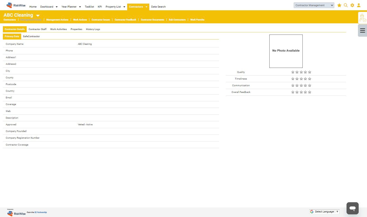 Updating Contractor Documentation in S2 RiskWise – RiskWise Software Support