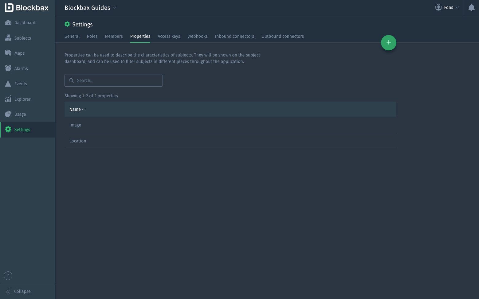 Inheriting properties | Blockbax