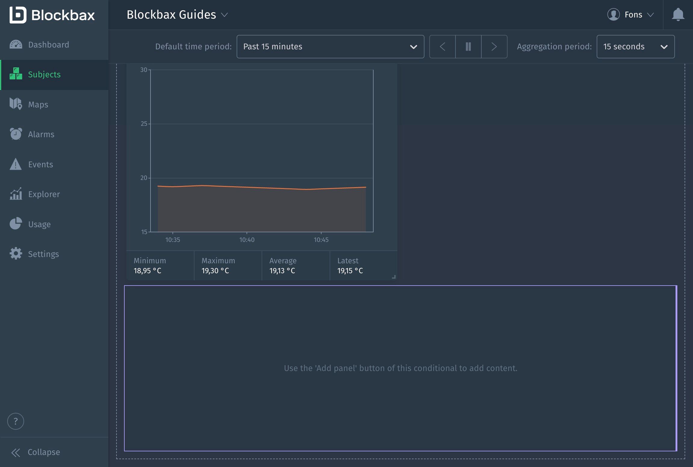 Using the conditional | Blockbax