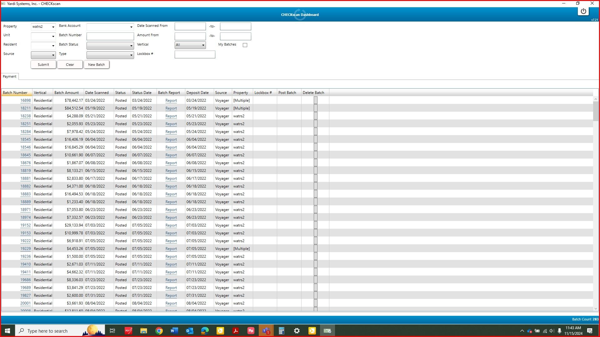 Troubleshooting Issues in Yardi CHECKScan – Thrive Communities