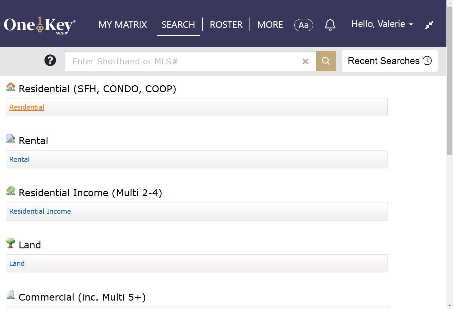 Searching for Listings by Criteria in Matrix – OneKey® MLS Support Center