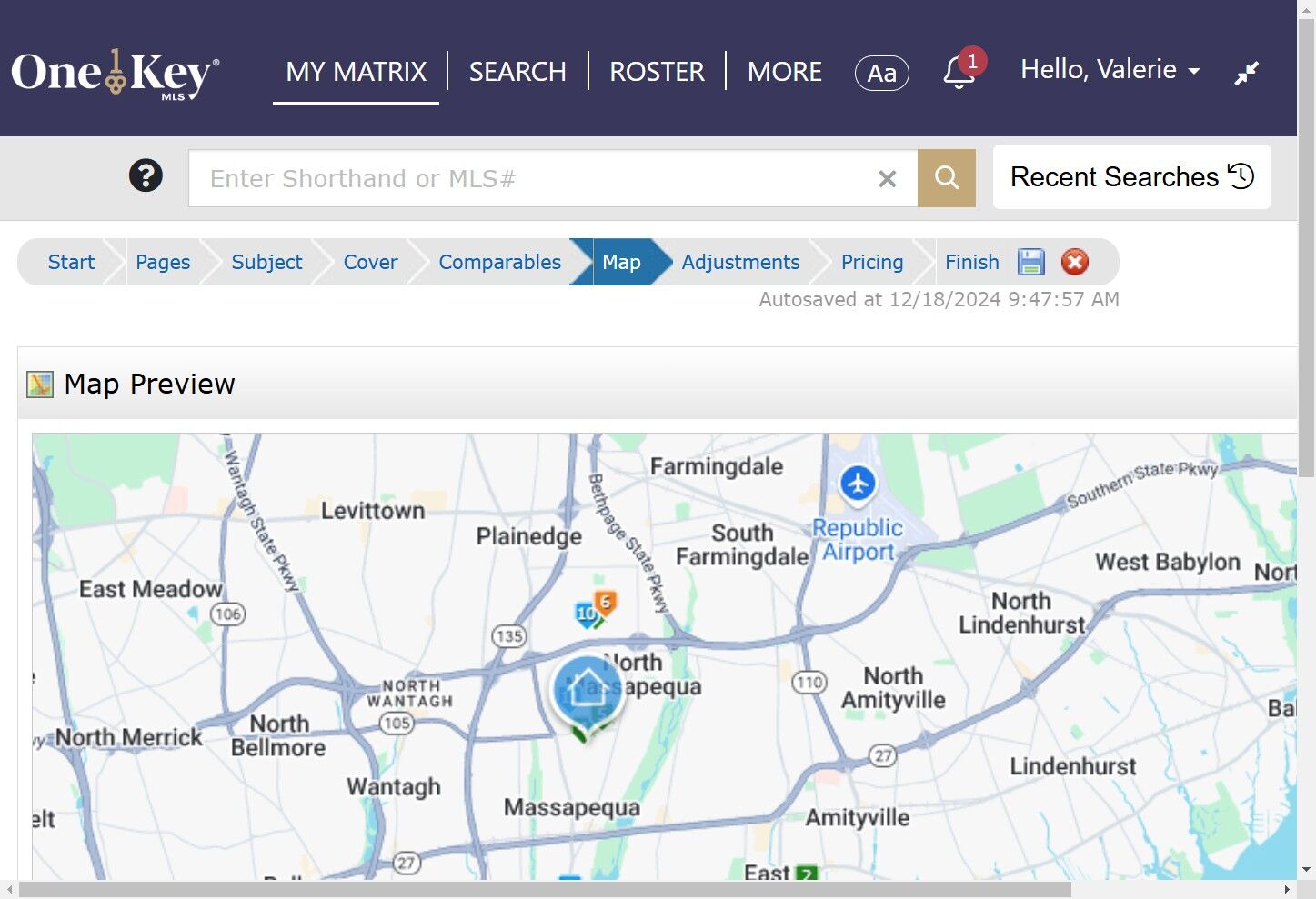 Creating a Comparative Market Analysis (CMA) in Matrix – OneKey® MLS ...