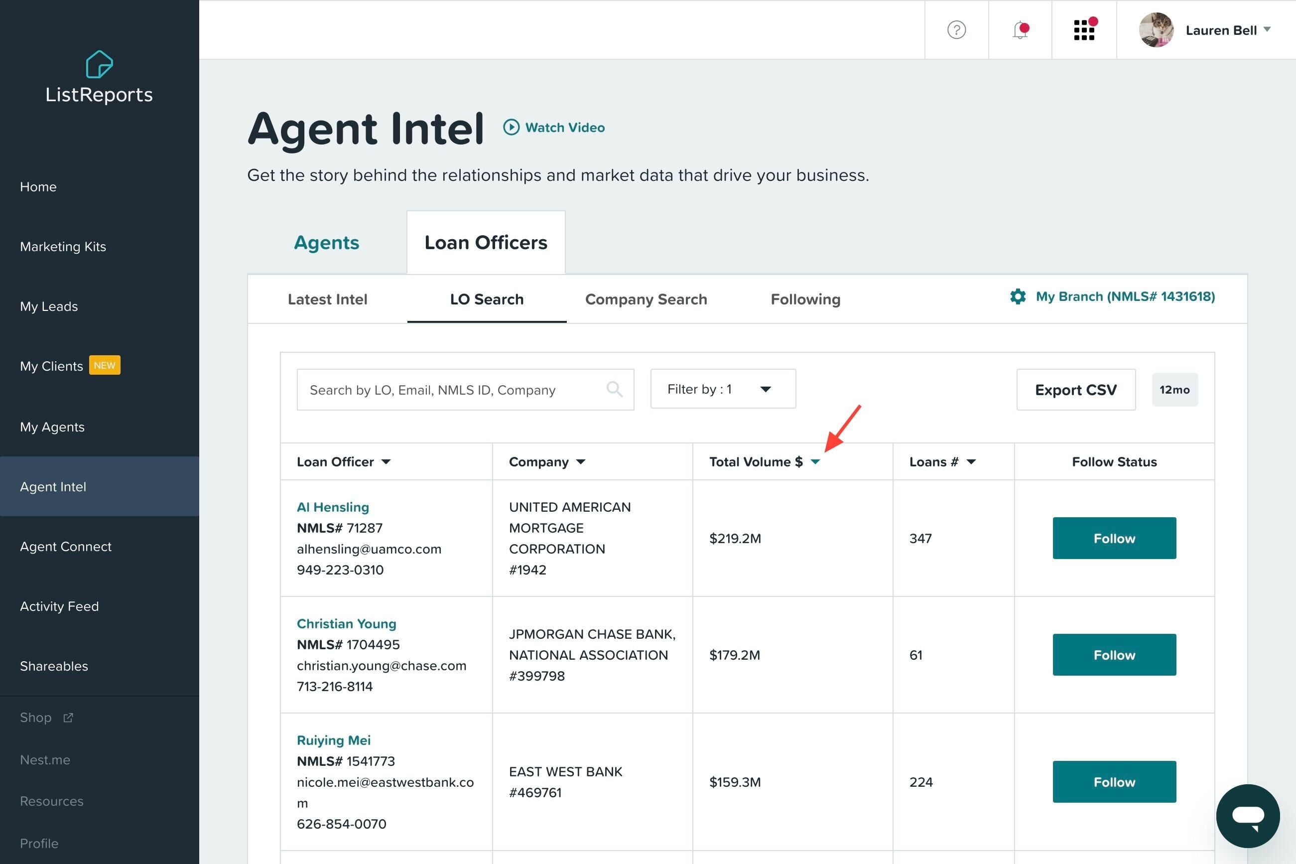 Using LO Search – ListReports