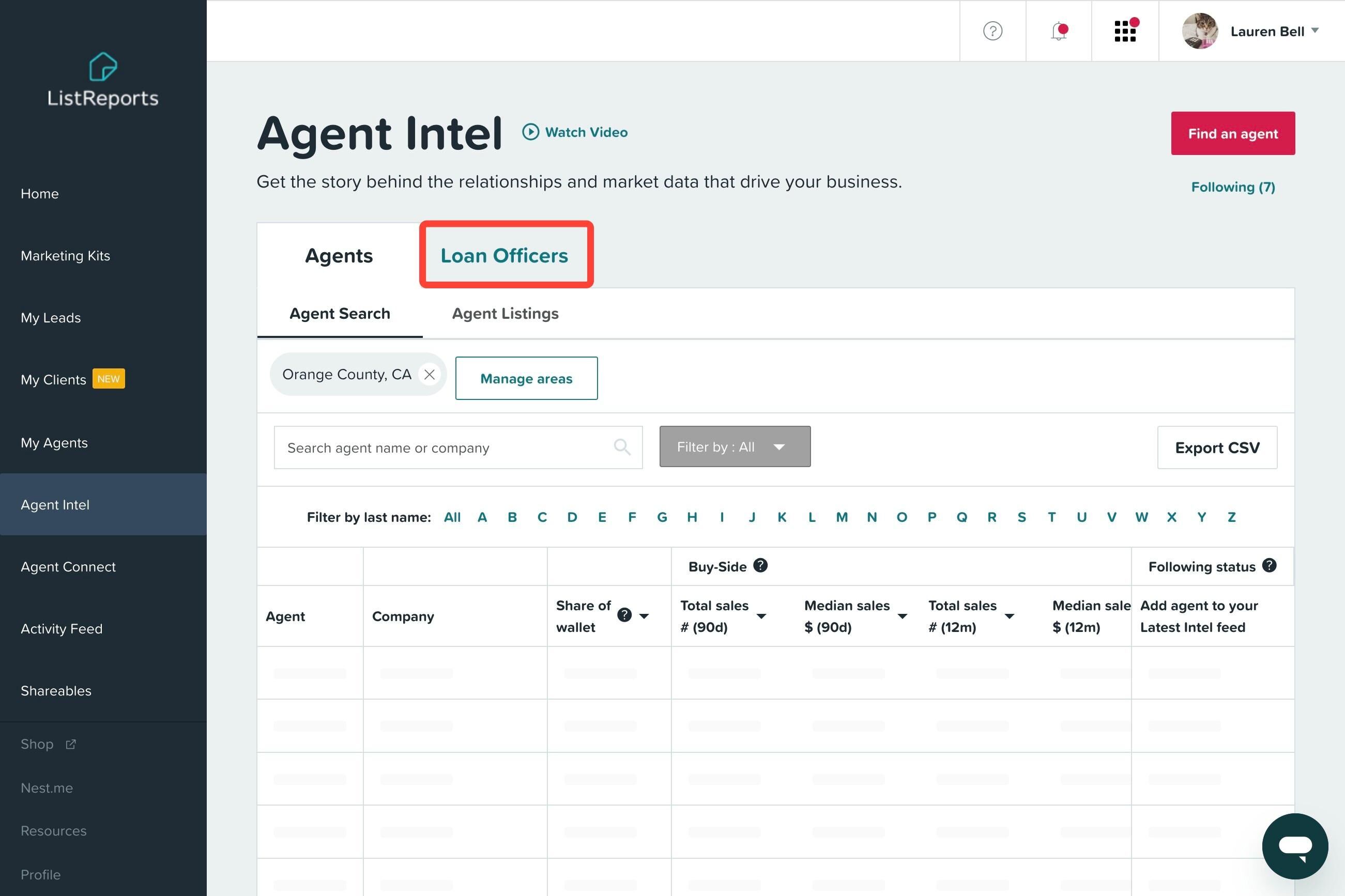 Navigating LO Recruit – ListReports