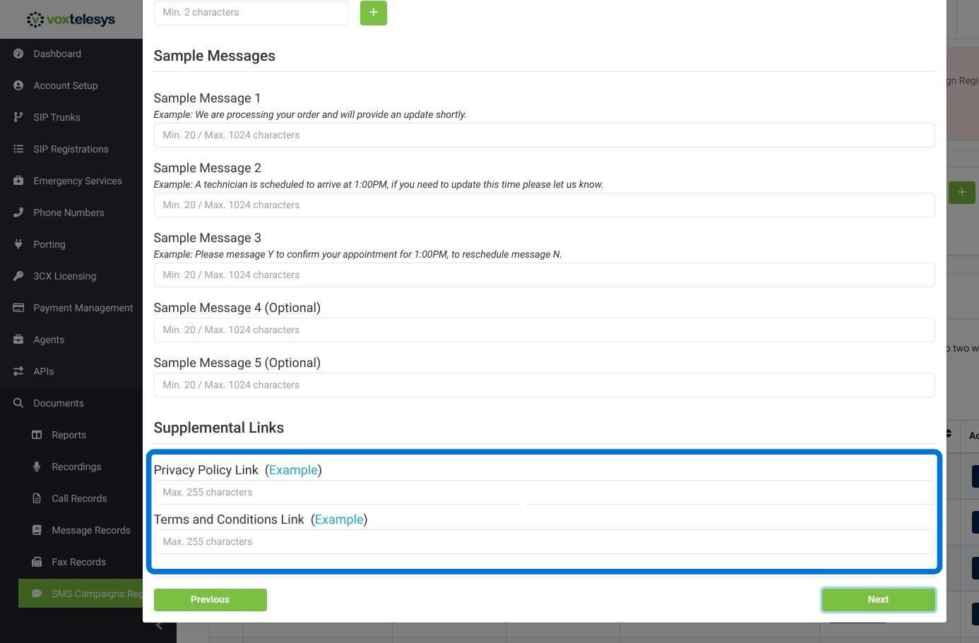 The Campaign Registry | Voxtelesys