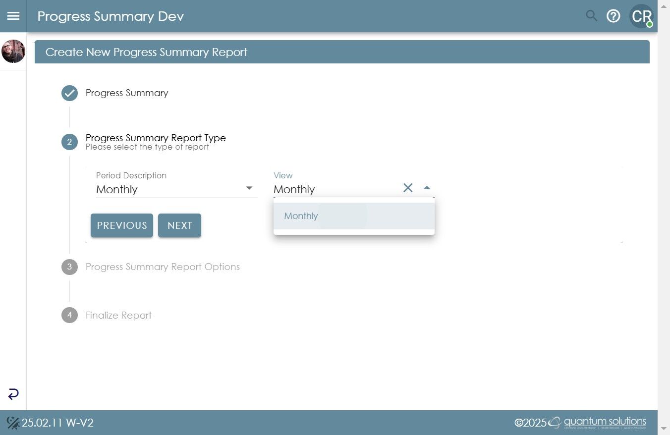 Progress Summary | Software User Guide