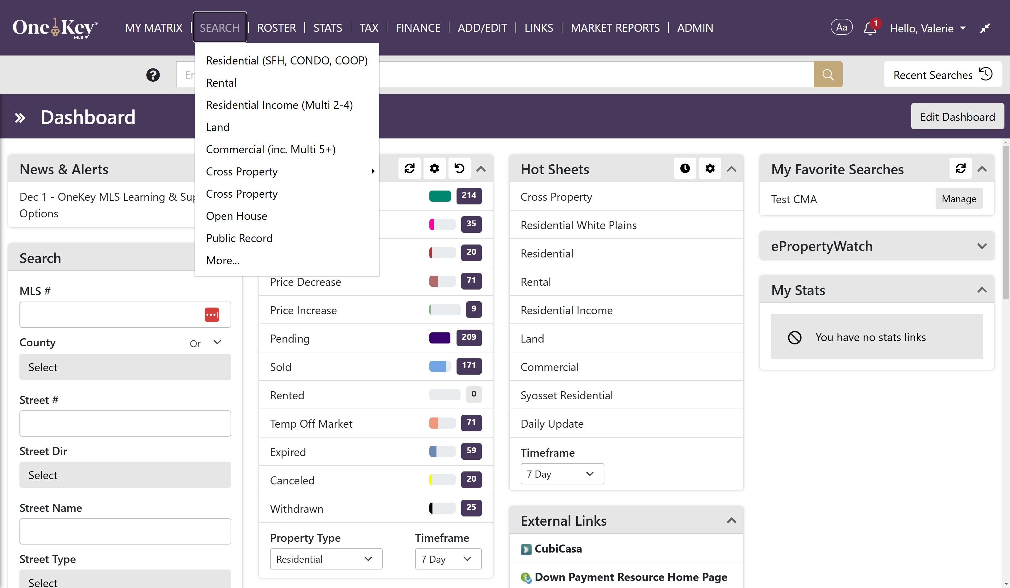 Searching for Open Houses in Matrix – OneKey® MLS Support Center