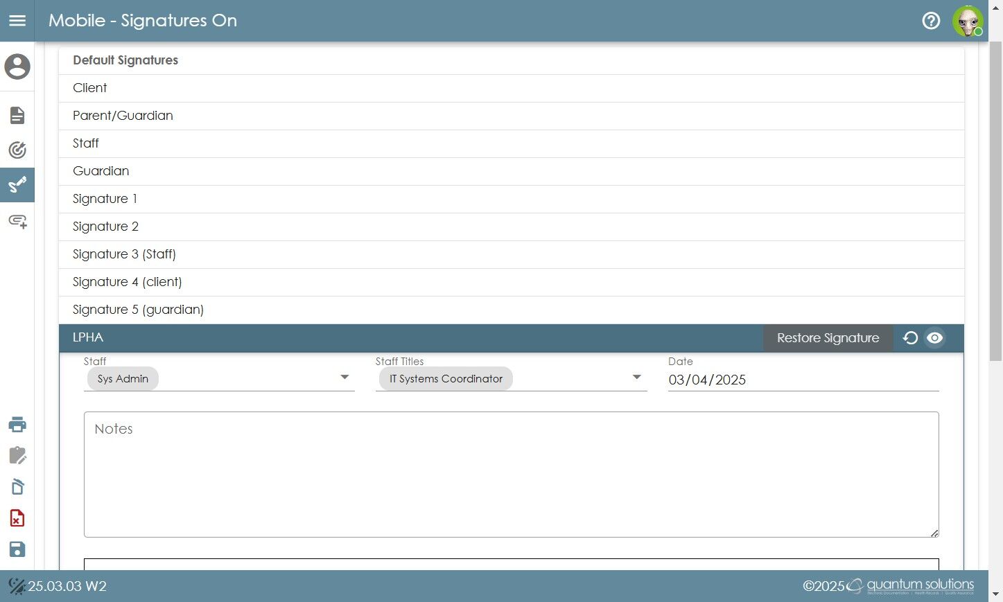 Event Note | Software User Guide