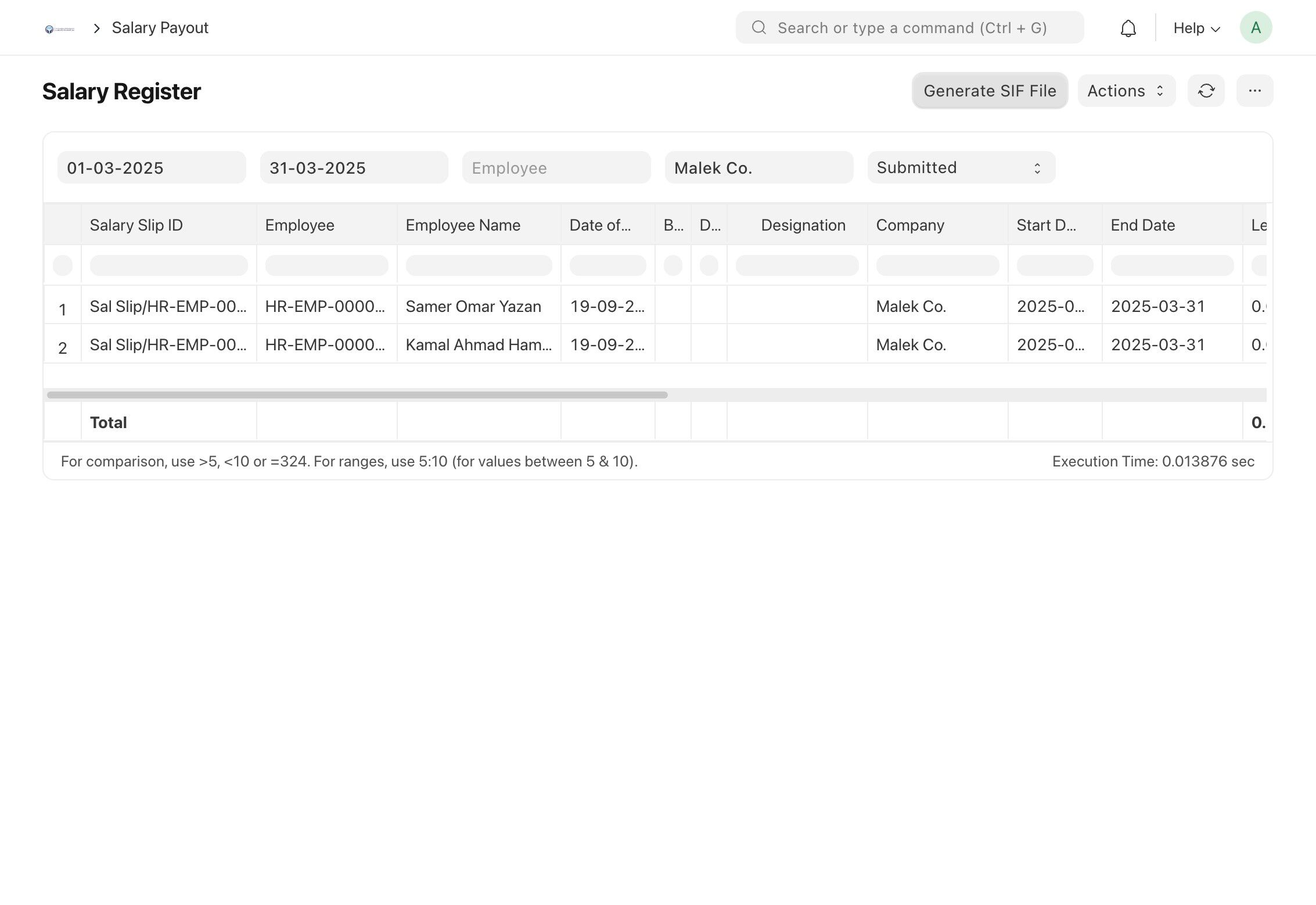 OUN Mawared - Bank Salary Processing File (SIF) Generation Guideline