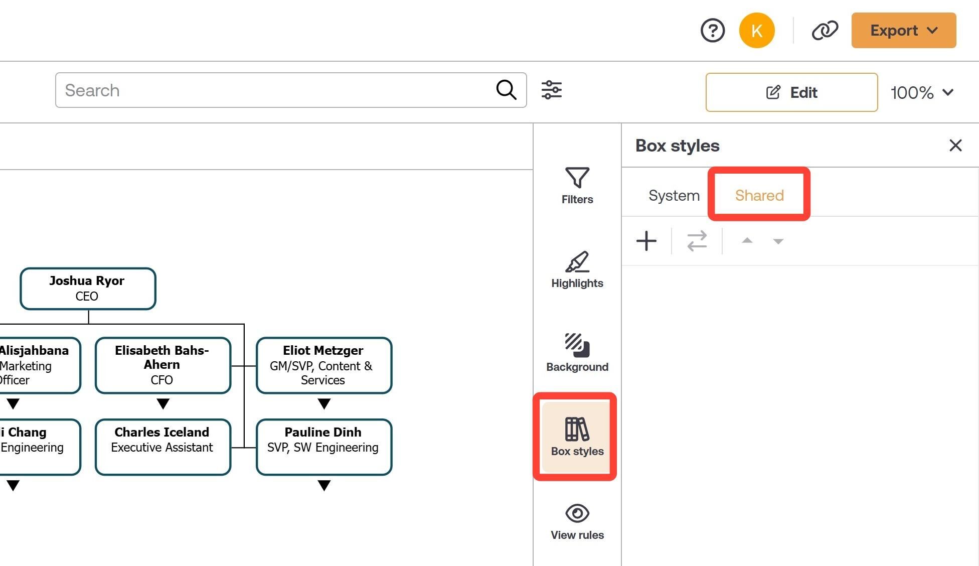 Admin tutorial 2: Creating views – OrgChart