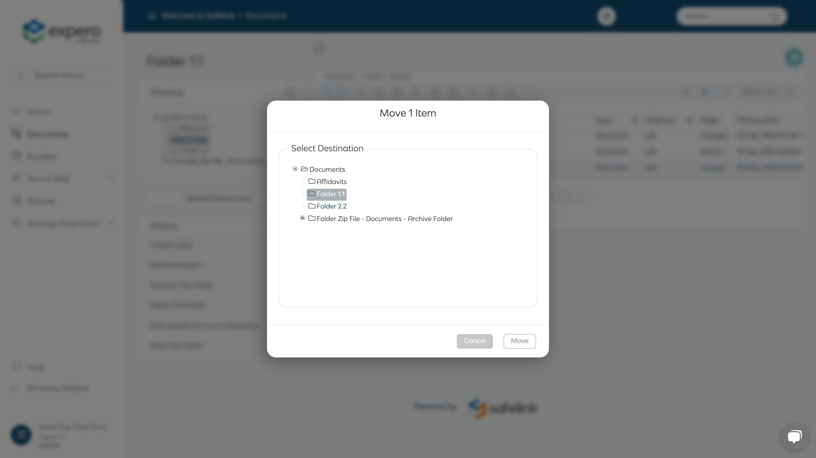 Expero - How to Move a Document Between Folders