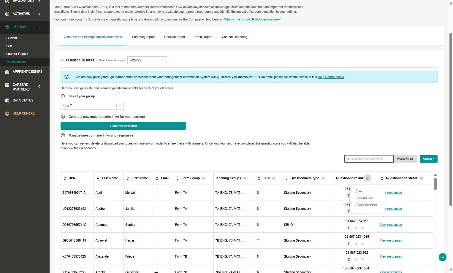How to generate FSQ links – The Careers & Enterprise Company
