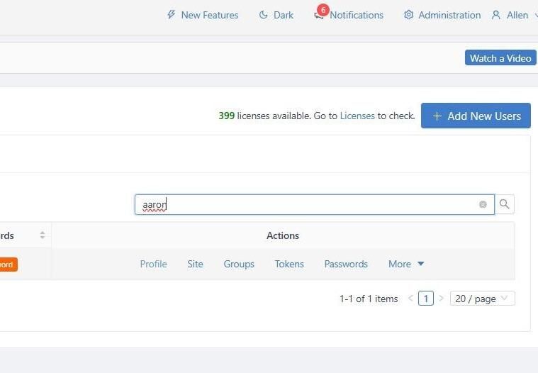 How to search users by their name and token serial numbers for Global ...