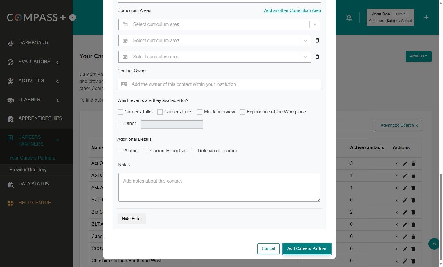 Adding Careers Partners directly into Compass+ – The Careers ...