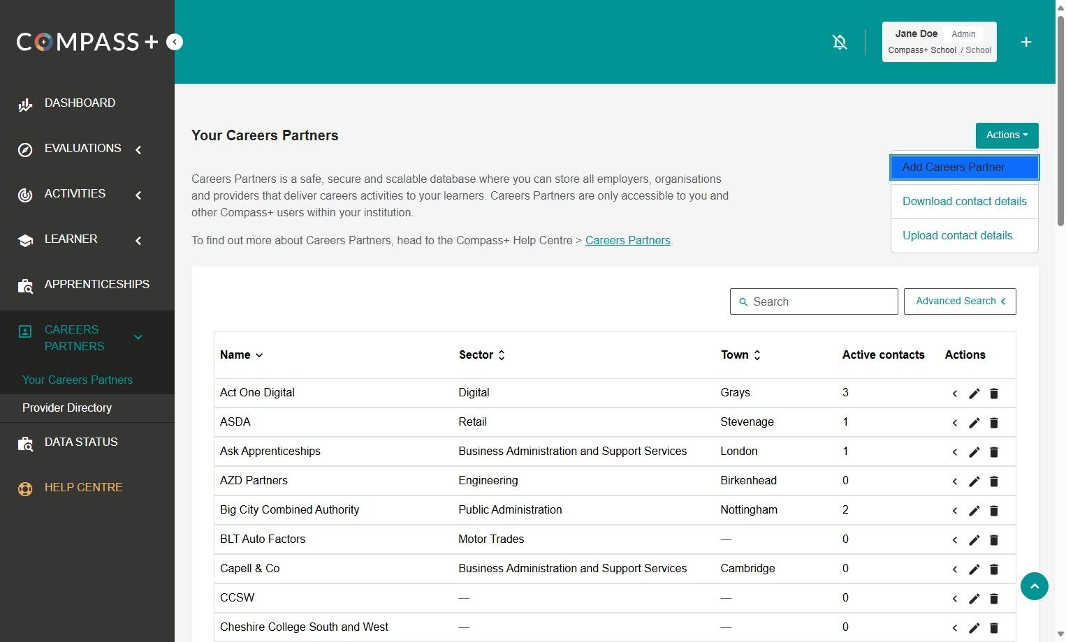 Adding Careers Partners directly into Compass+ – The Careers ...