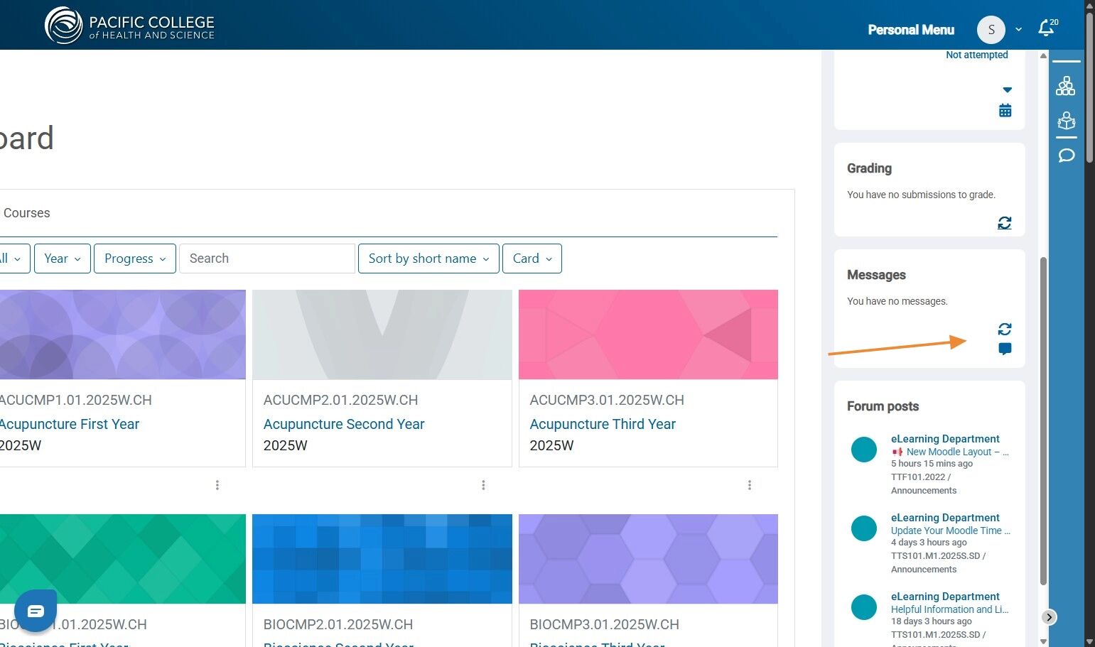 Moodle: Navigating the New Layout (Student Guide) – Pacific College of ...