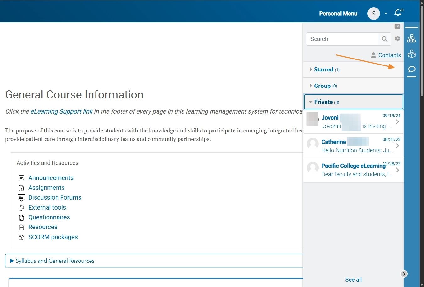 Moodle: Navigating the New Layout (Student Guide) – Pacific College of ...