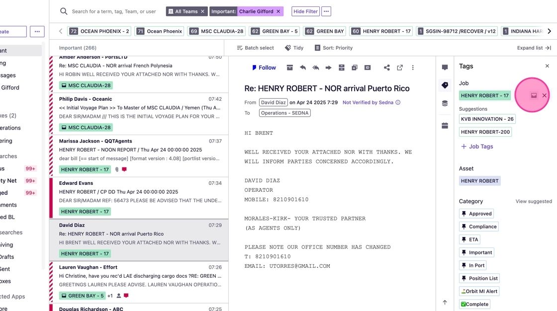 Updating Your Important Job Tags – Sedna Help Centre