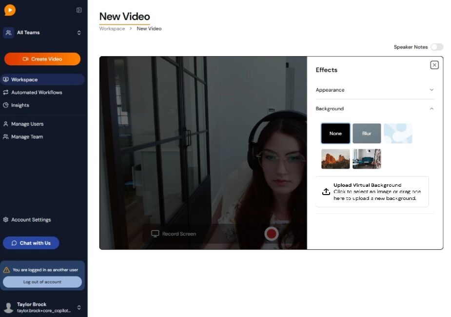 Using Virtual Backgrounds – Engage