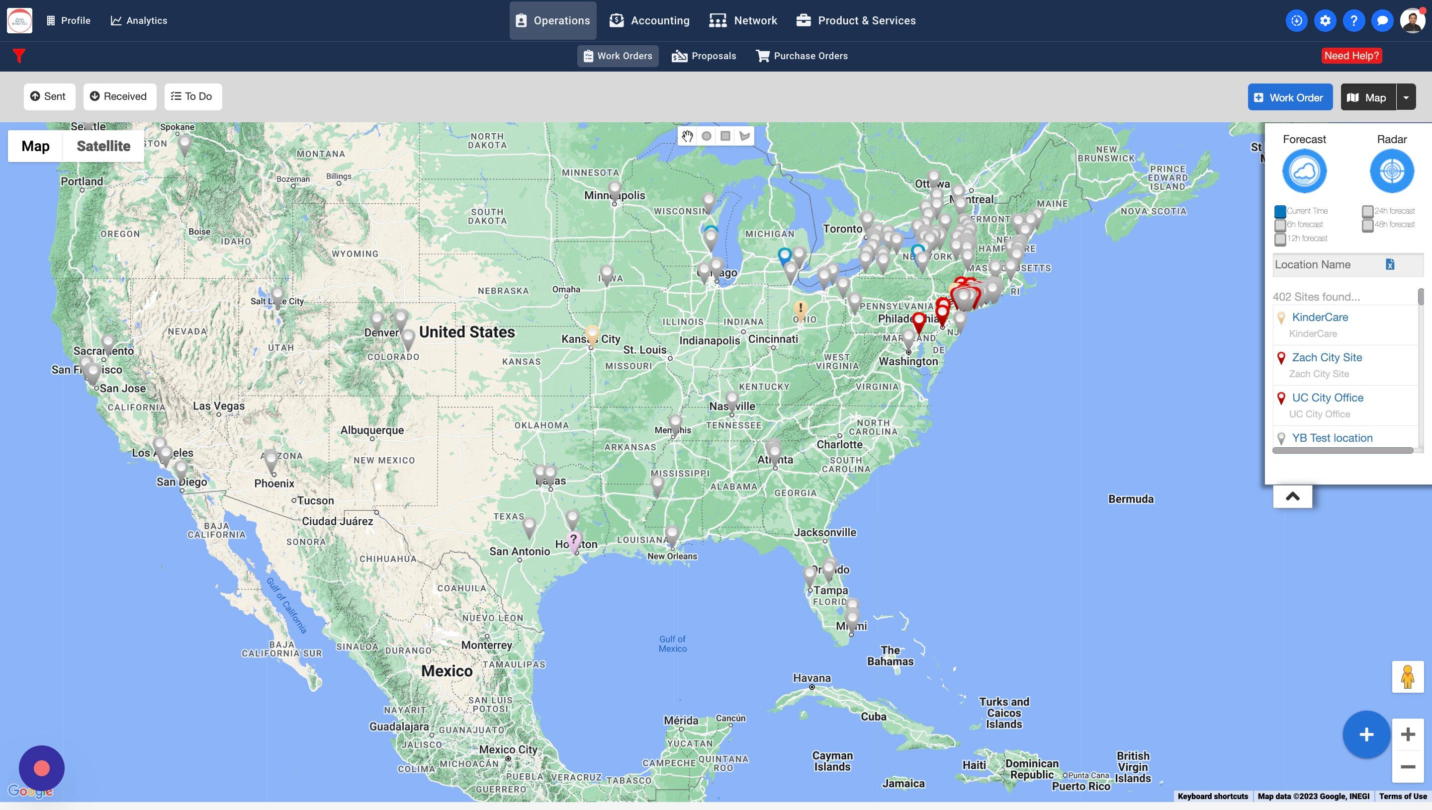 How To Create a Single Work Order From the Map Site pin