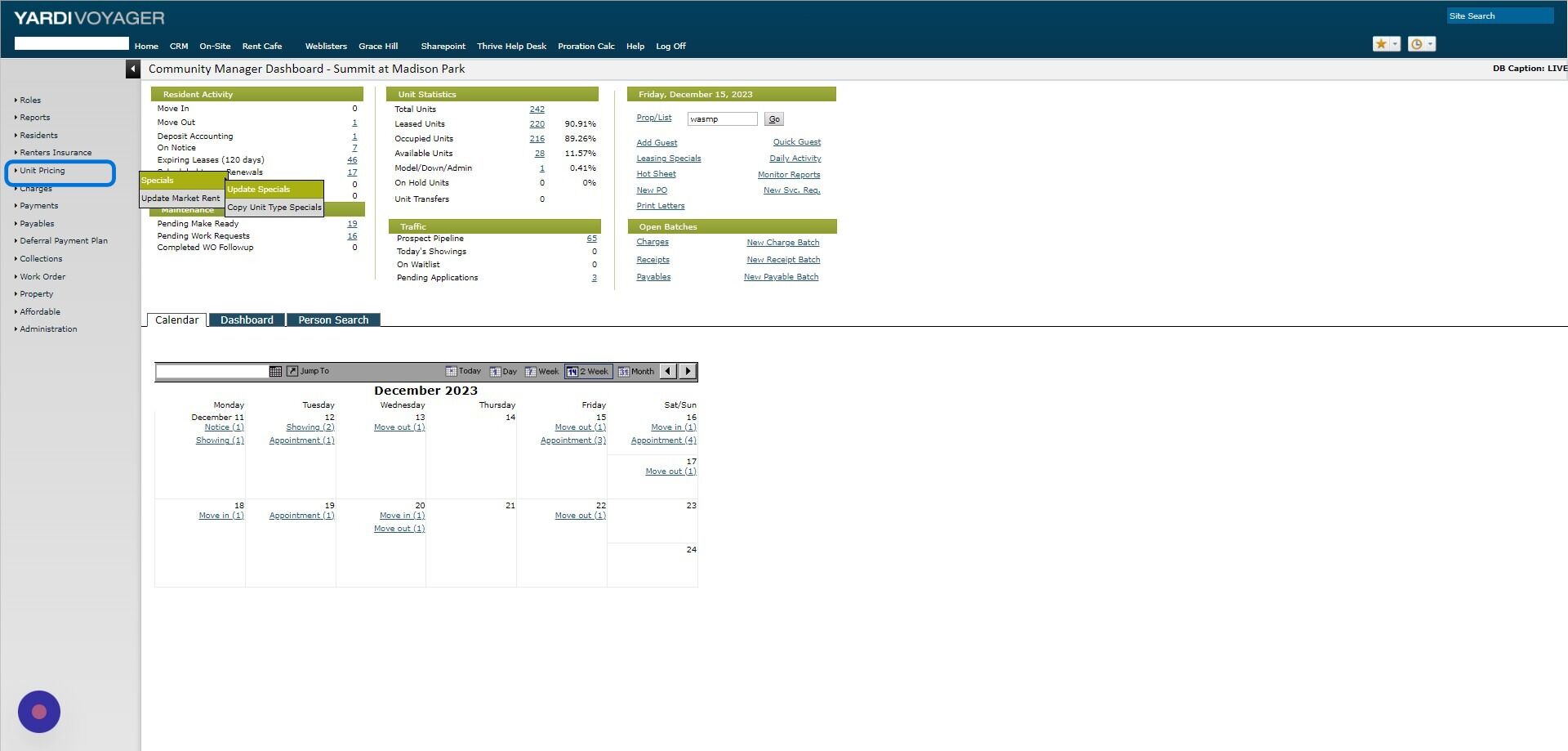 Adding a Unit Special in Yardi and Syncing to Other Systems – Thrive ...