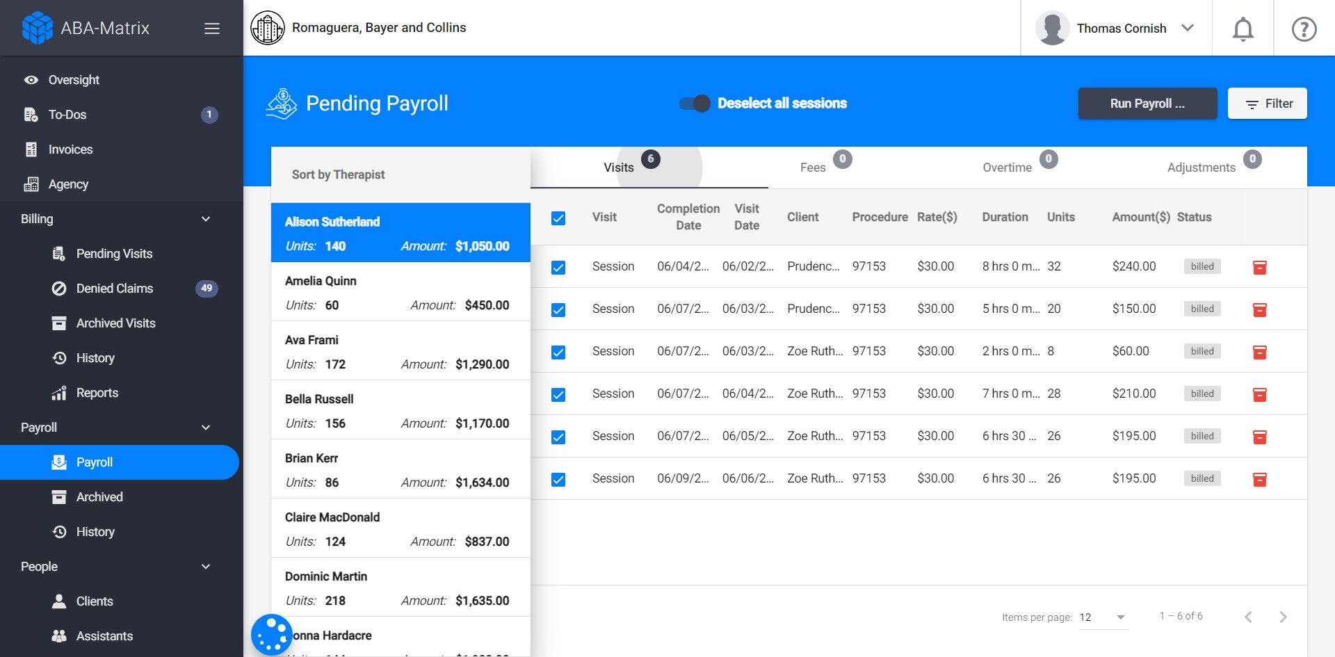 How to run a Payroll - ABA Matrix Knowledge Desk