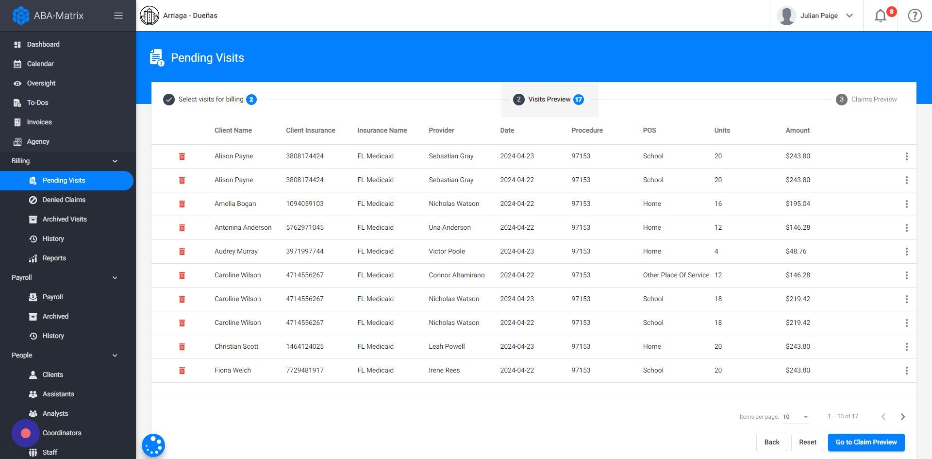 Cómo ejecutar el billing - ABA Matrix Knowledge Desk