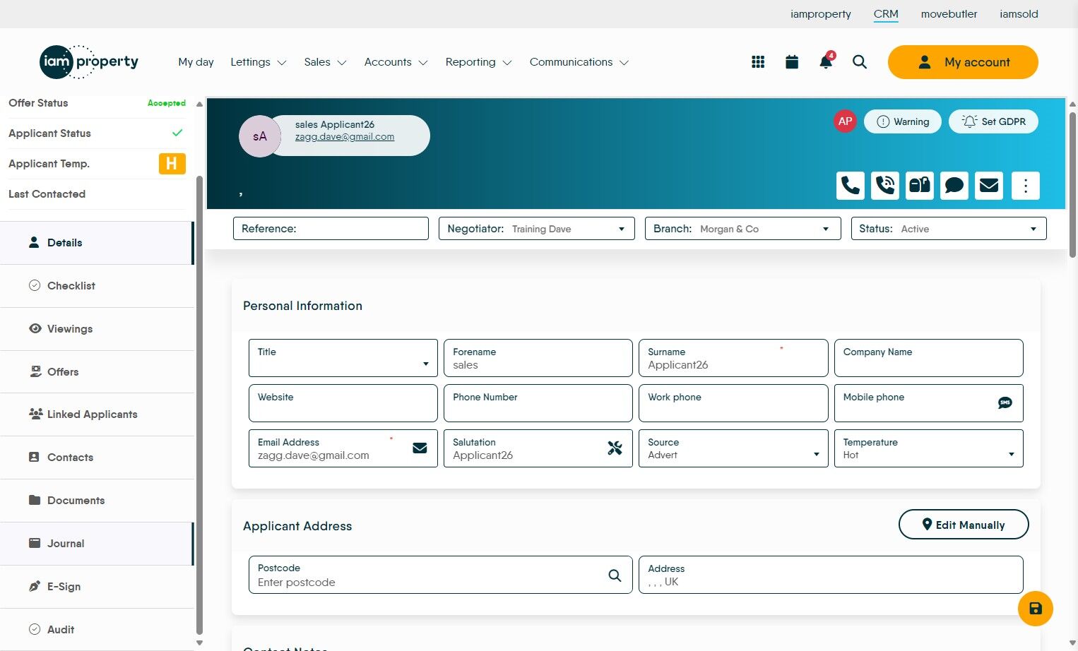 Adding a New Journal Entry in CRM and Linking to Another Record – iamproperty