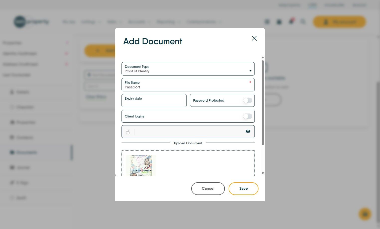 Uploading Proof of Identity and Address Documents for a Vendor Record – iamproperty