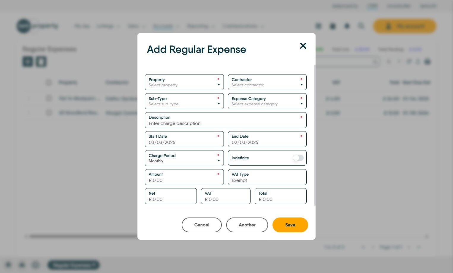 Creating and Managing Regular Expenses in CRM – iamproperty