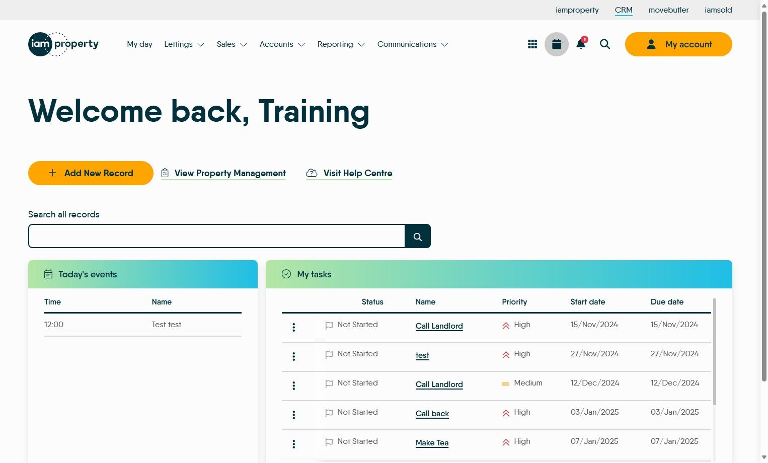 Creating an Entry in the CRM Calendar and Configuring the CRM Calendar ...