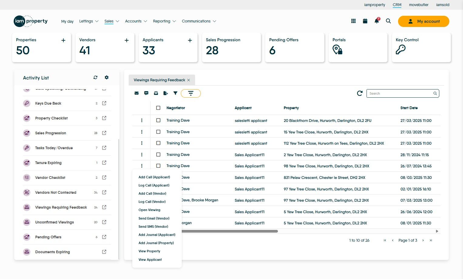 Leaving Viewing Feedback in CRM – iamproperty