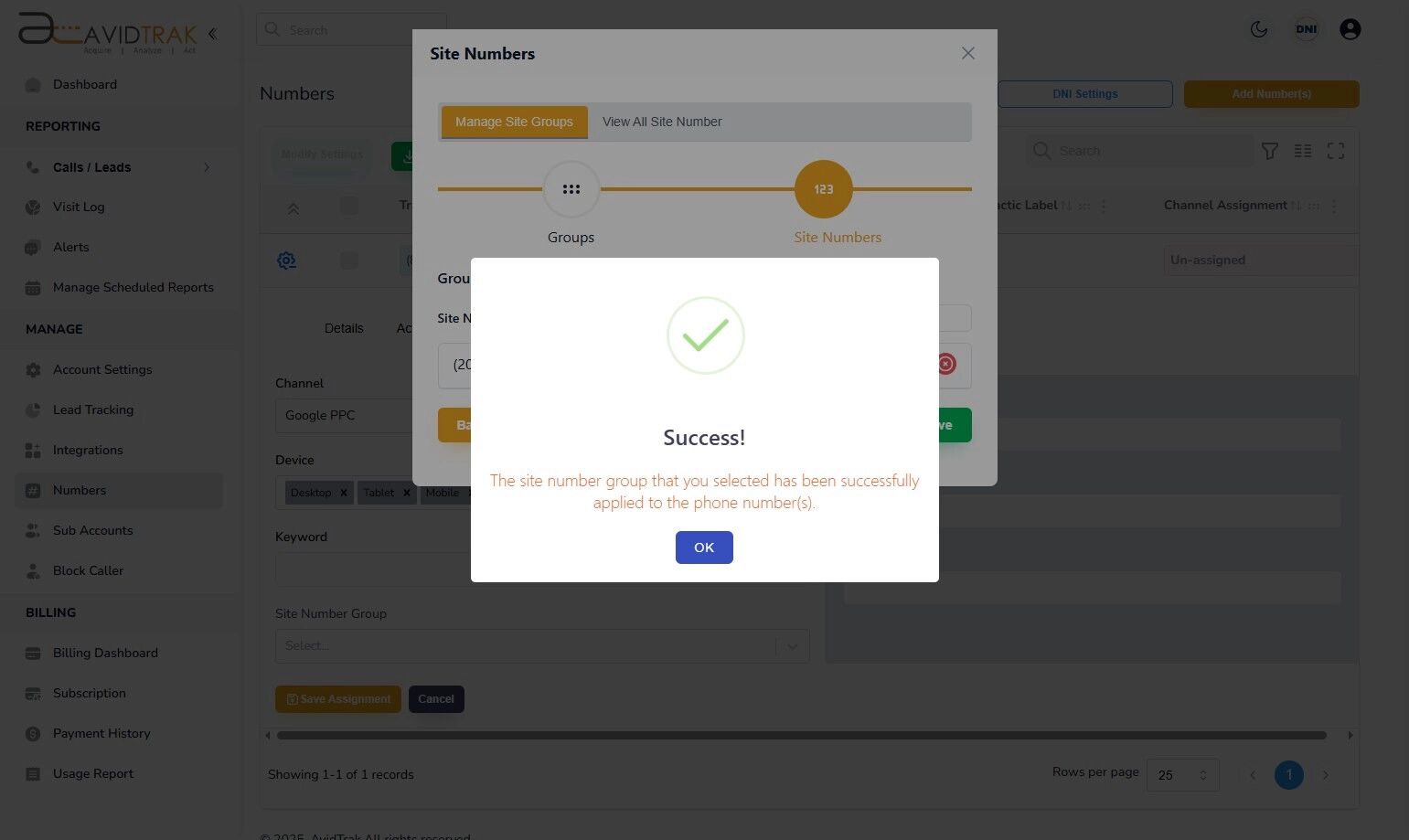 How to Create a Site Number Group - AvidTrak